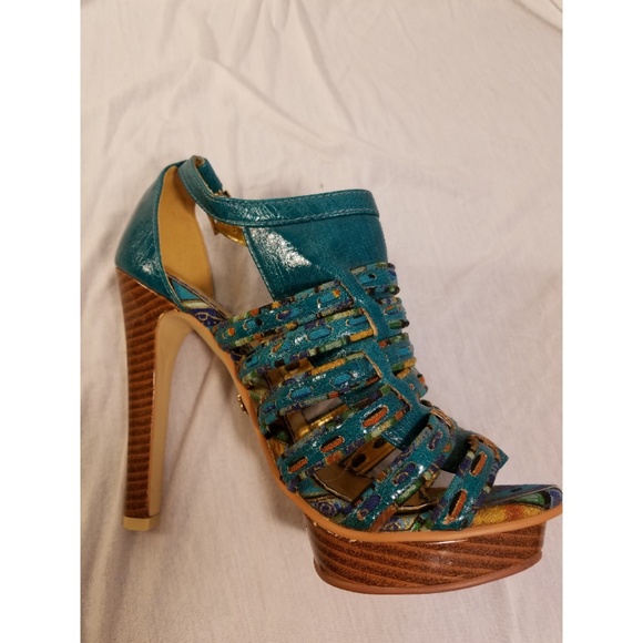 Dereon | Shoes | Dereon Womens Shoes High Heels Sandals Teal | Poshmark
